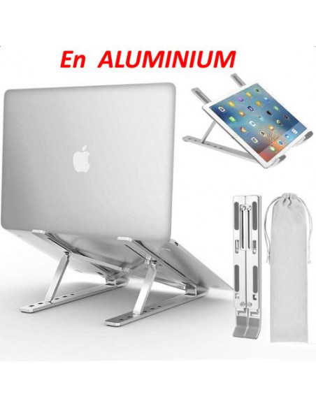 Support pour pc portable et tablette en aluminium ajustables
